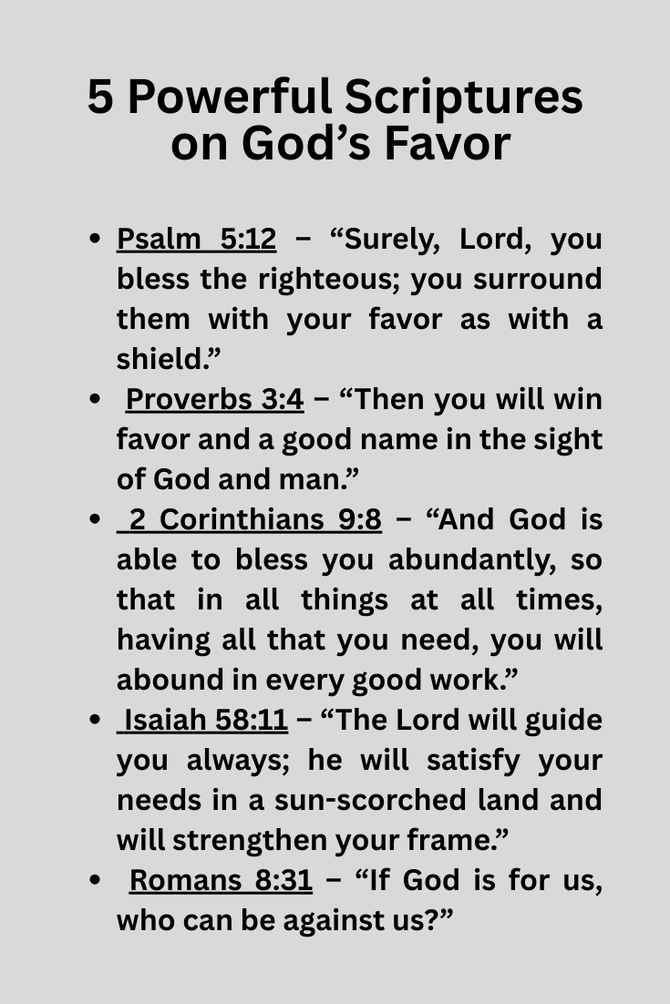 Daily Favor: 5 Powerful Scriptures on God’s Favor | VOLUMEGUIDE 2
